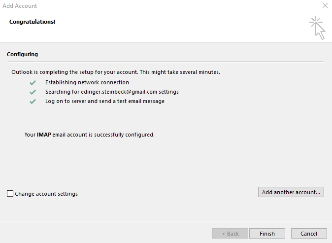 Outlook IMAP settings - evo's smarter life